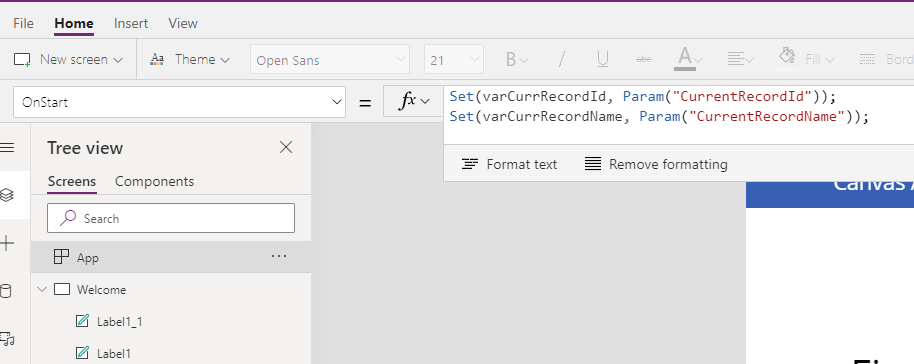 Now that we have our canvas app setup let's move on to the javascript ...