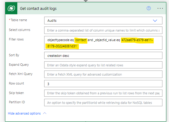 Step 3 - Loop audit logs Step 3 - Loop audit logs